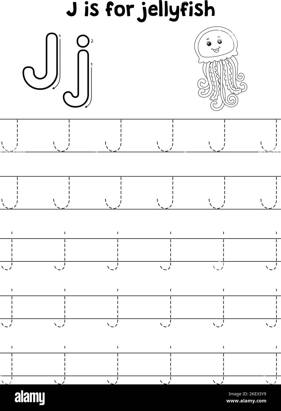 Tracing letter j hi-res stock photography and images - Alamy