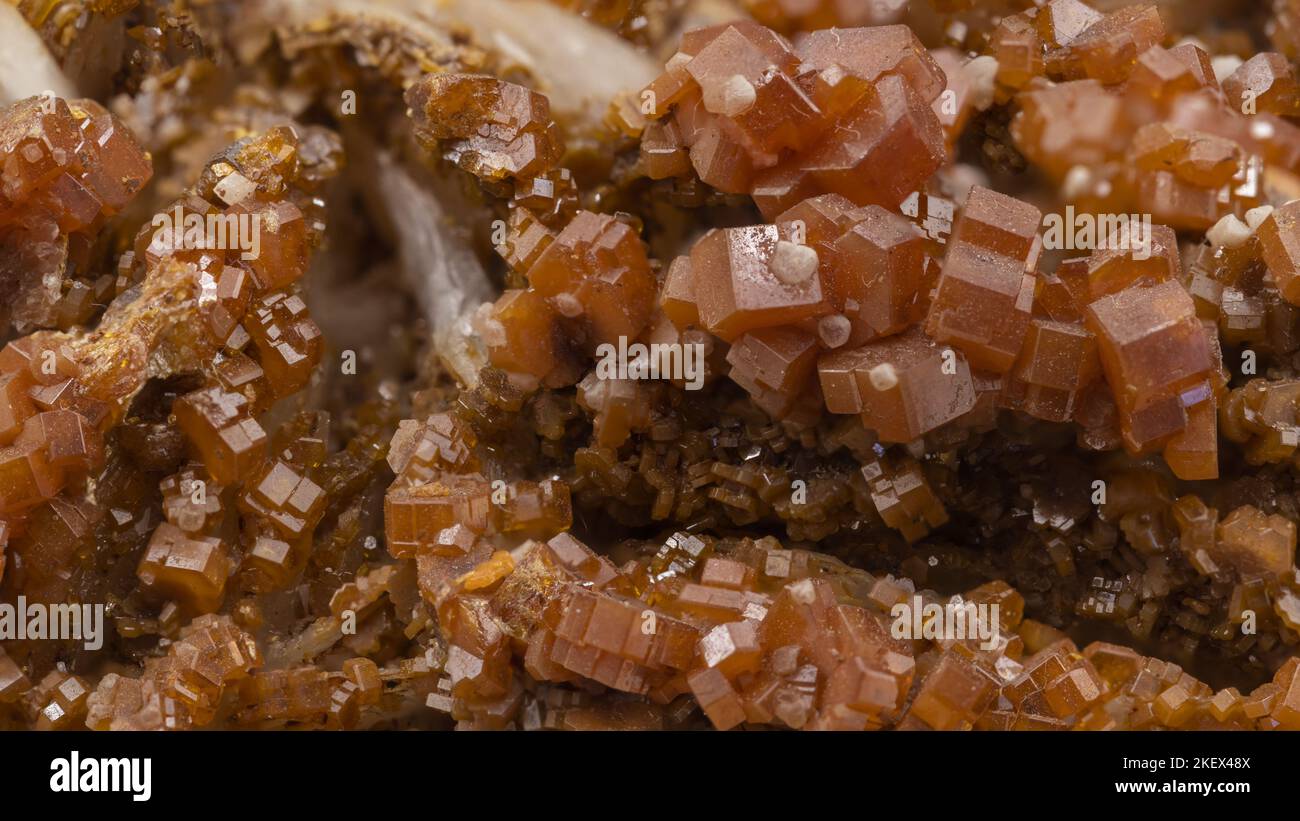 macro image of red vanadinite crystals Stock Photo - Alamy