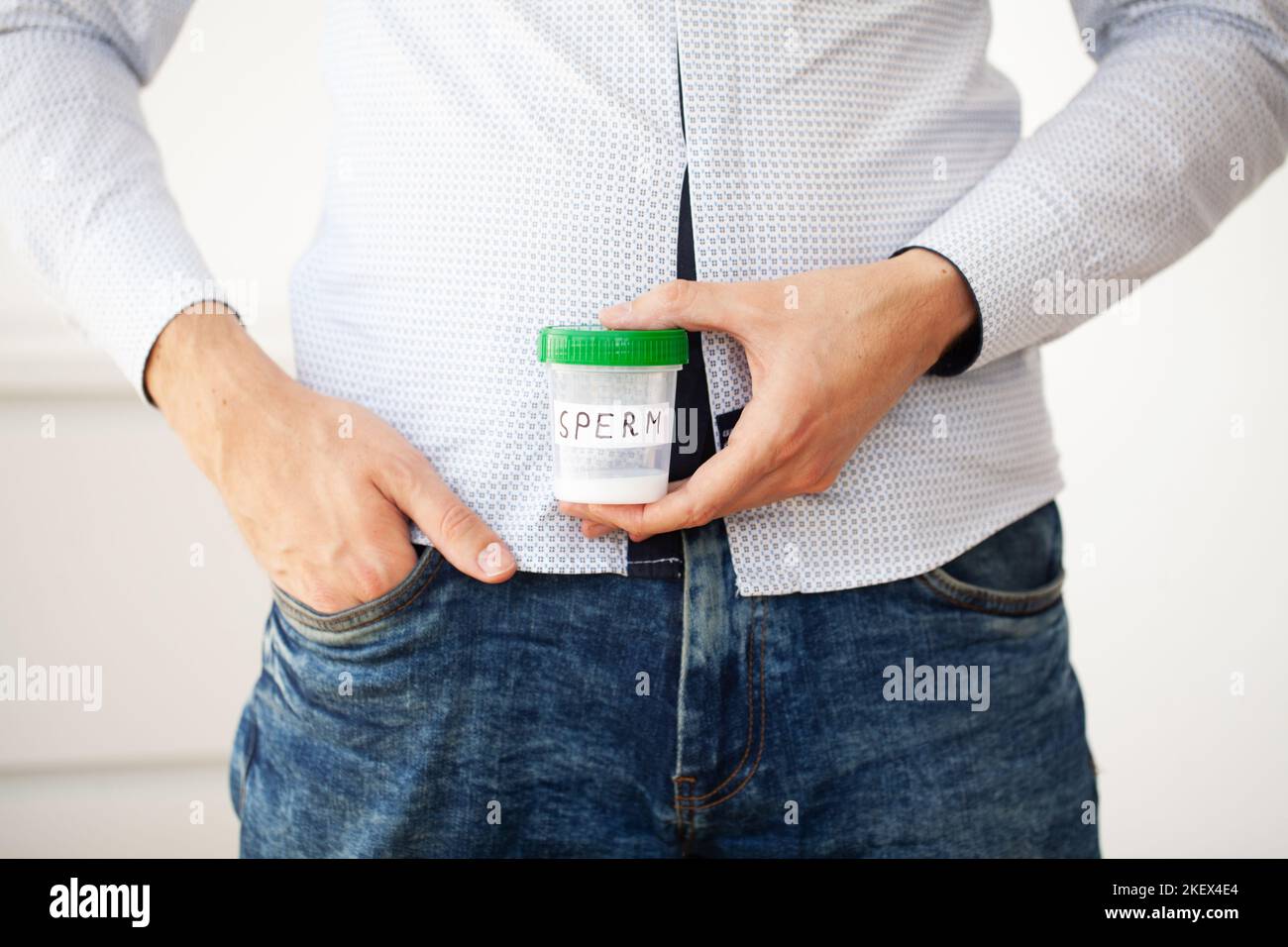 Health. Sample sperm. Donor Sperm Close Concept of Bank Sperm ...