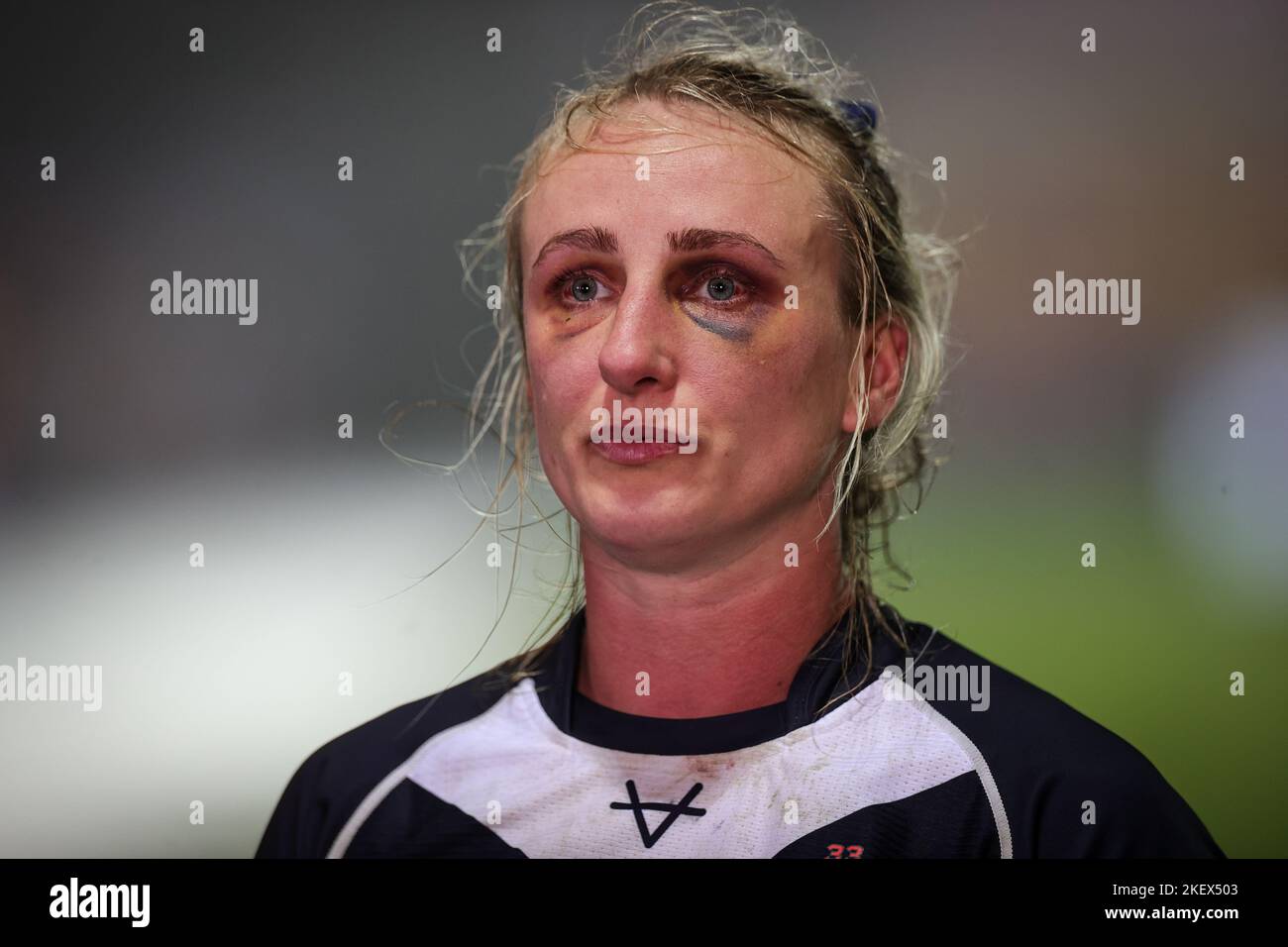 York, UK. 14th Nov, 2022. A dejected Jodie Cunningham #13 of England ...