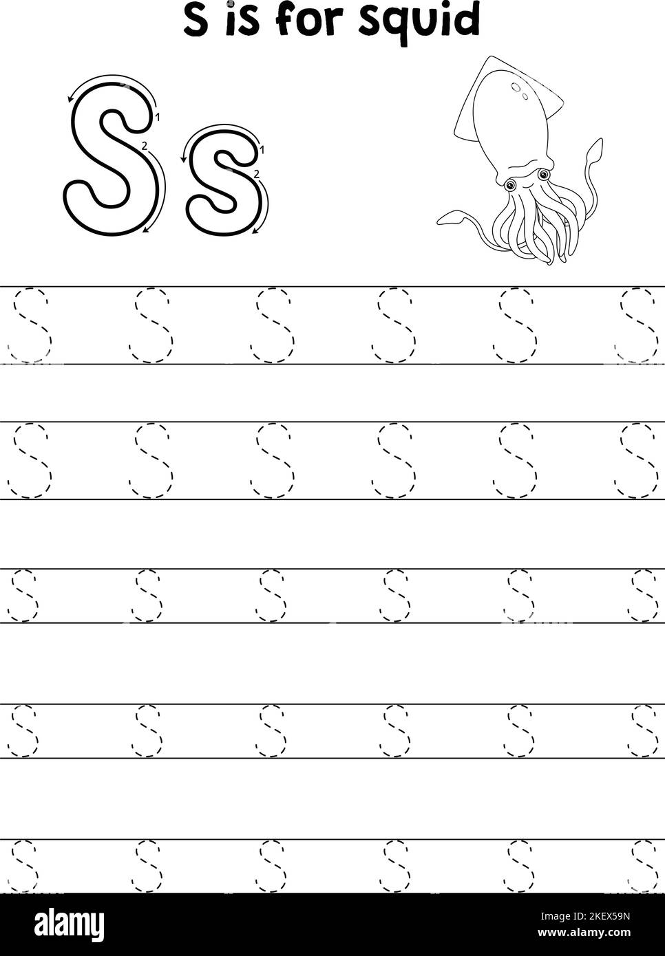Tracing letter s Cut Out Stock Images & Pictures - Alamy