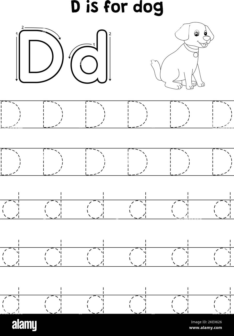 Tracing letter d Stock Vector Images - Alamy