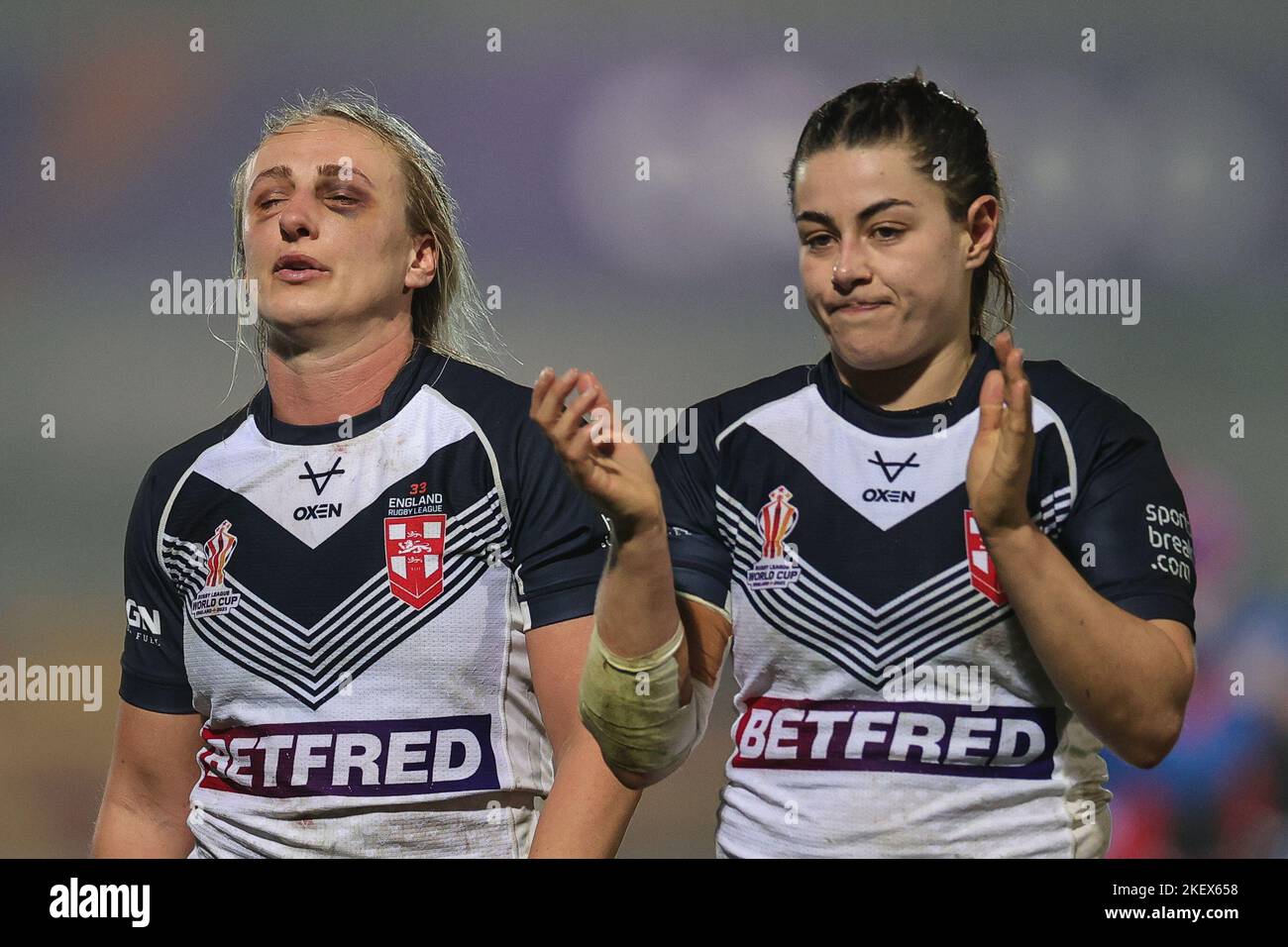 York, UK. 14th Nov, 2022. A dejected Jodie Cunningham #13 of England ...