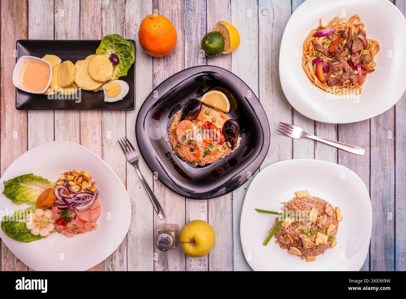 Peruvian food recipes with seafood rice, chaufa rice, huancaina ...