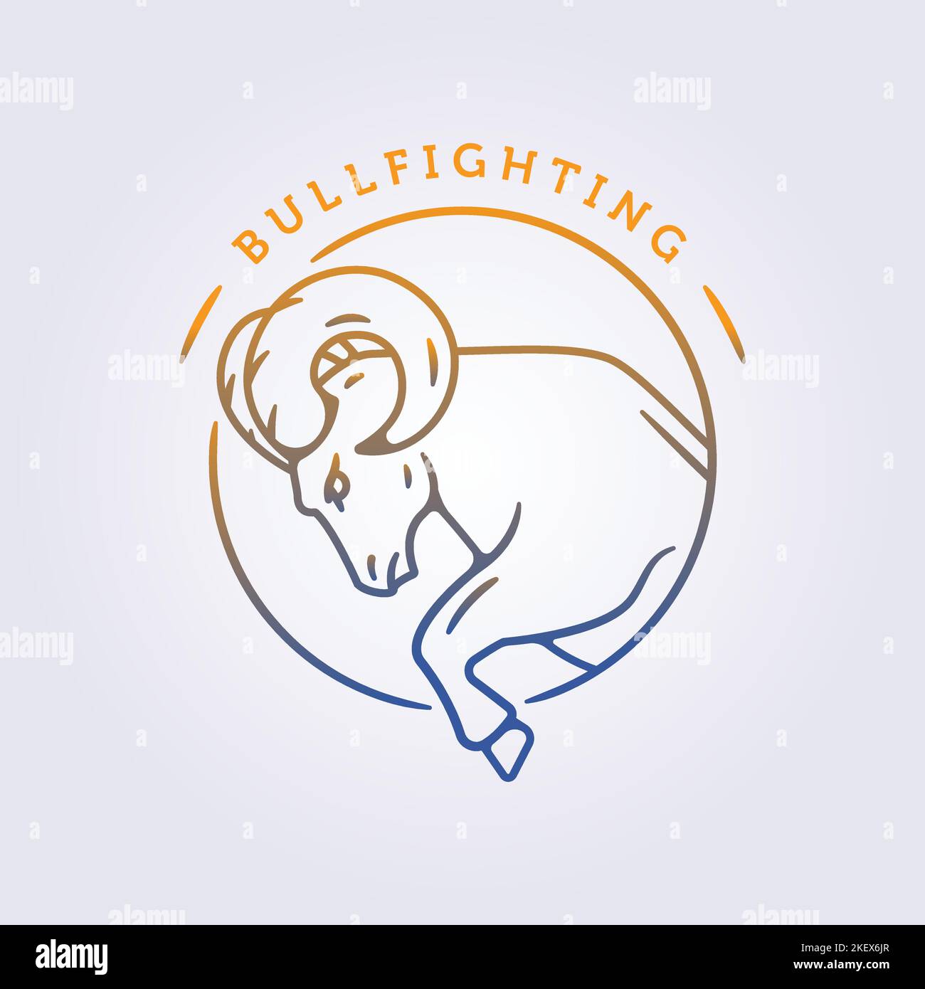 A vector design of bullfighting logo on white background Stock Vector ...