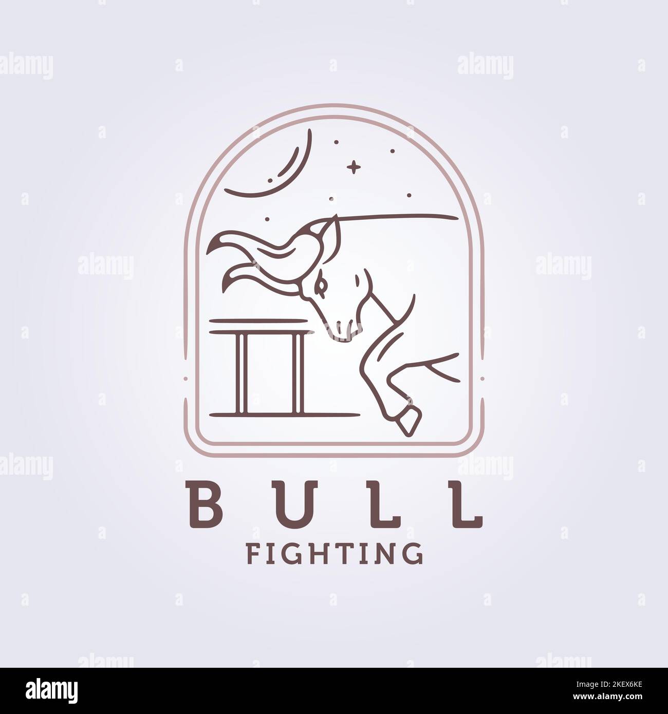 A vector design of bullfighting logo on white background Stock Vector ...