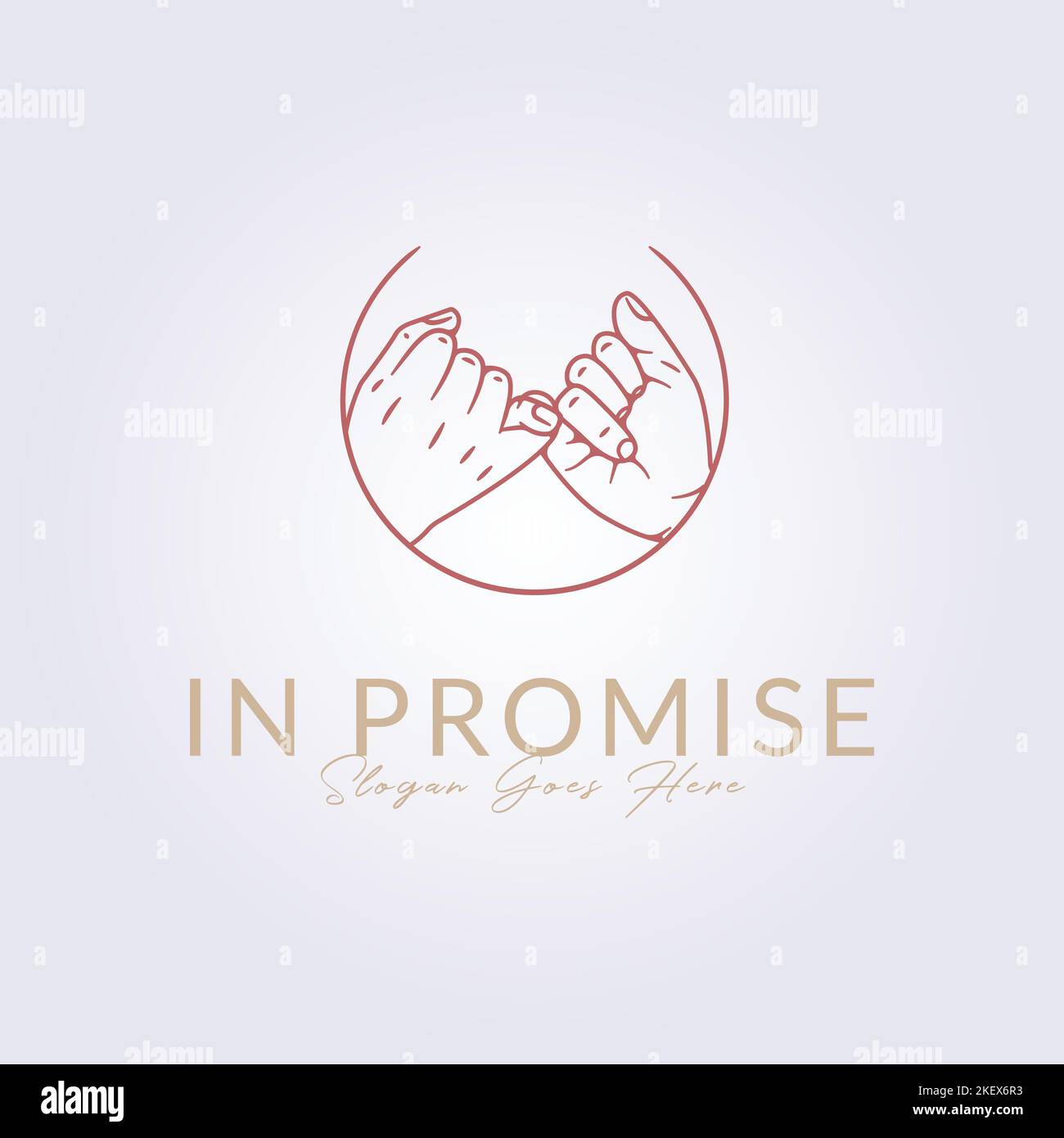 A vector design of Pinky swears, promise hand logo on white background ...