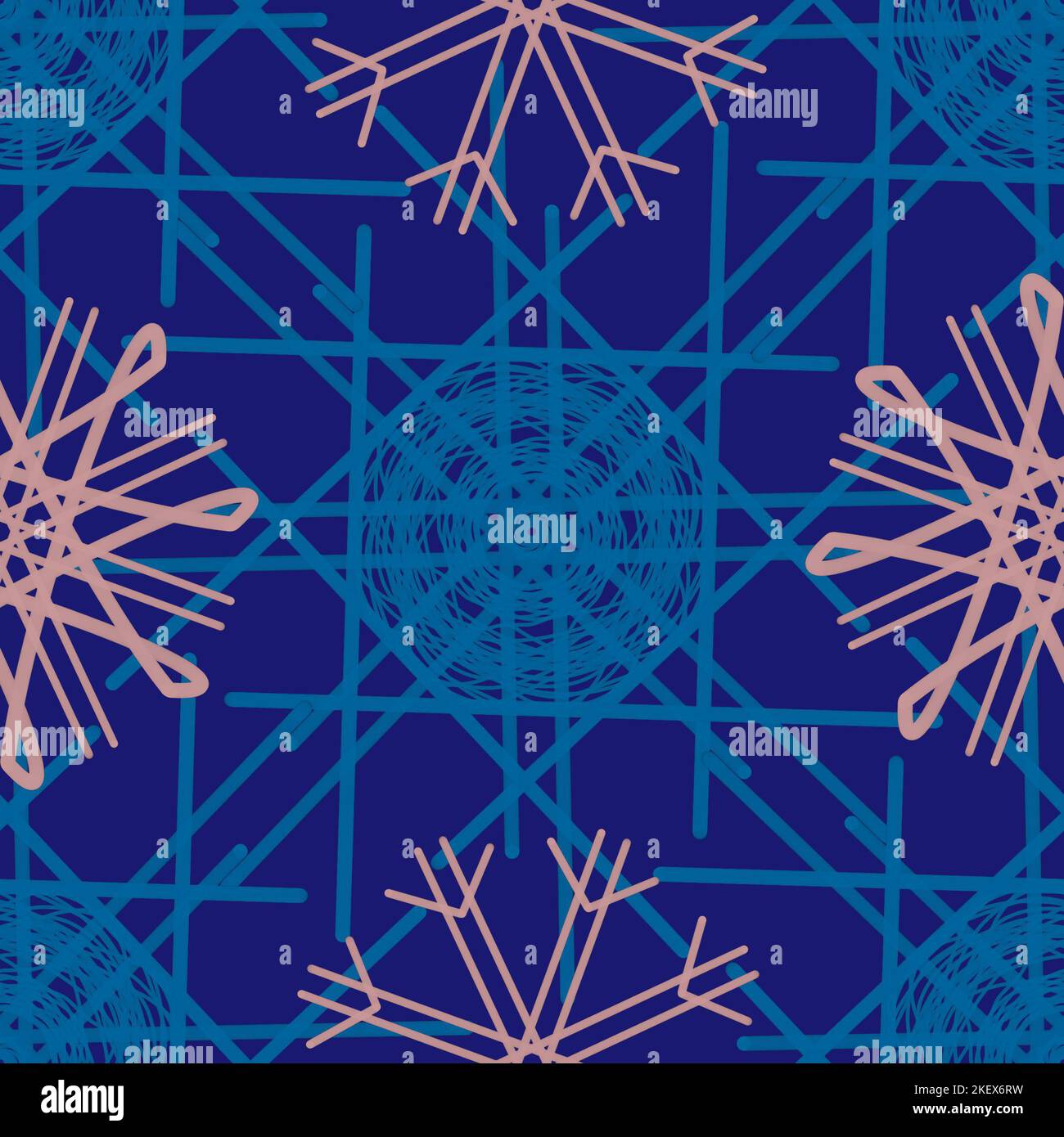 Seamless Christmas,New Year pattern doodle hand random drawn snowflakes ...
