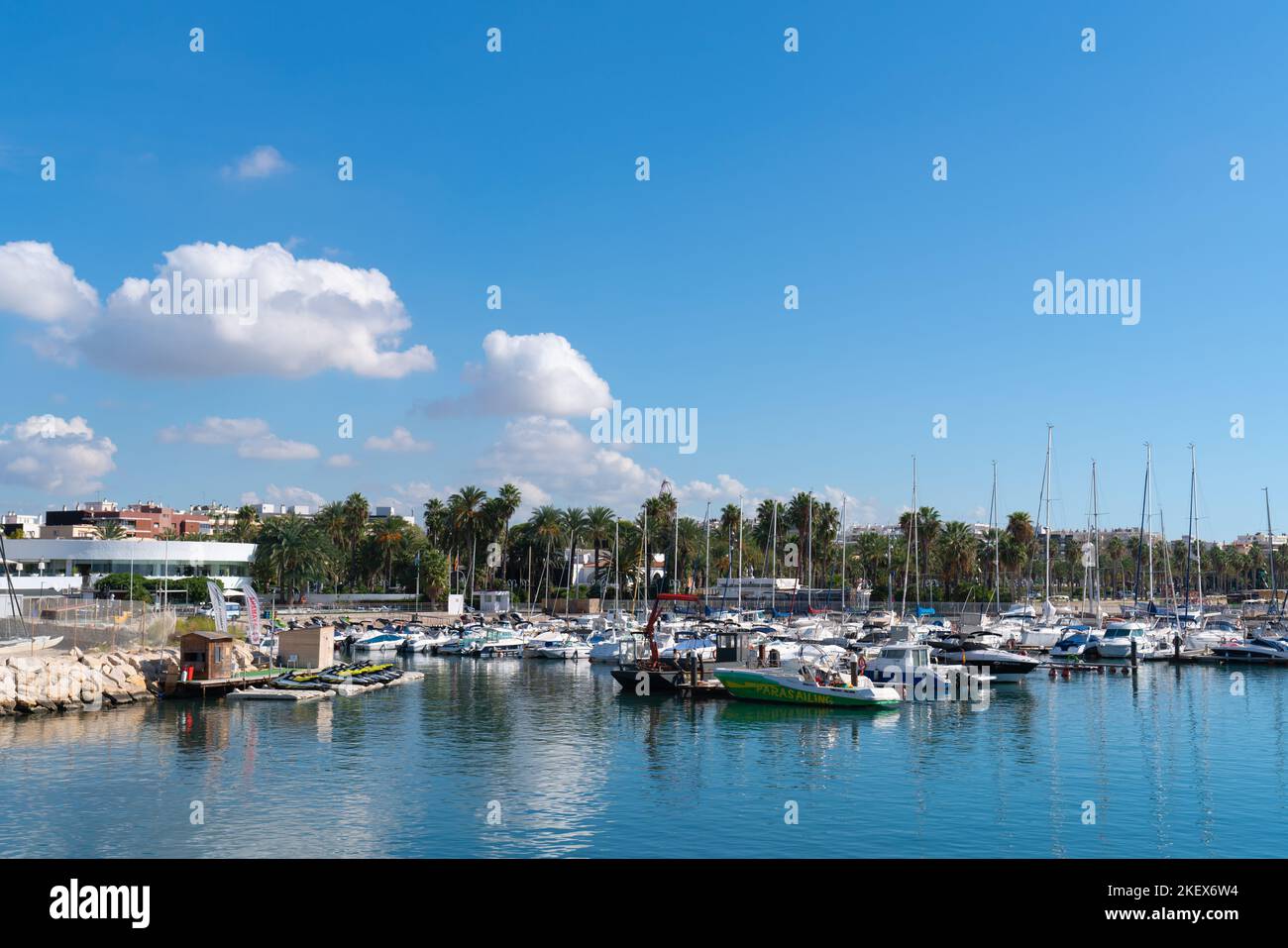Salou marina boats and yachts Costa Dorada Catalonia Spain Catalan ...