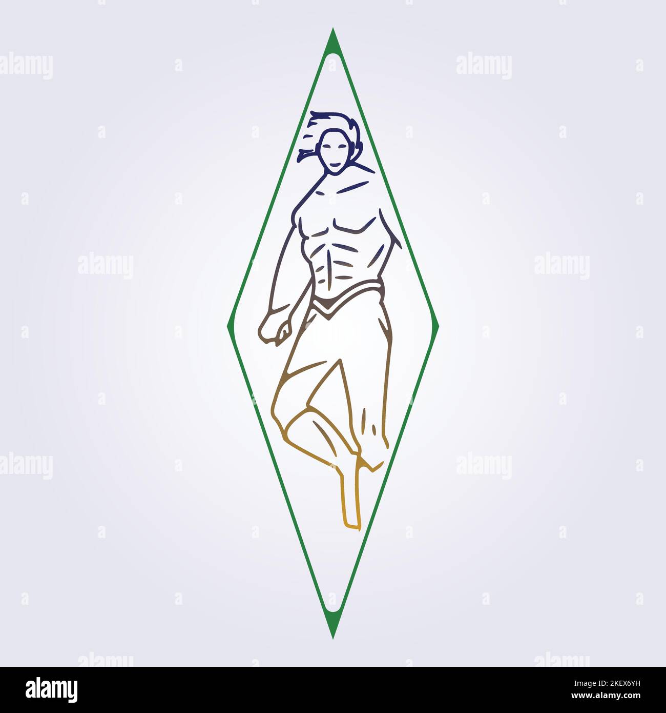 A vector design of strong man, superhero logo on white background Stock ...