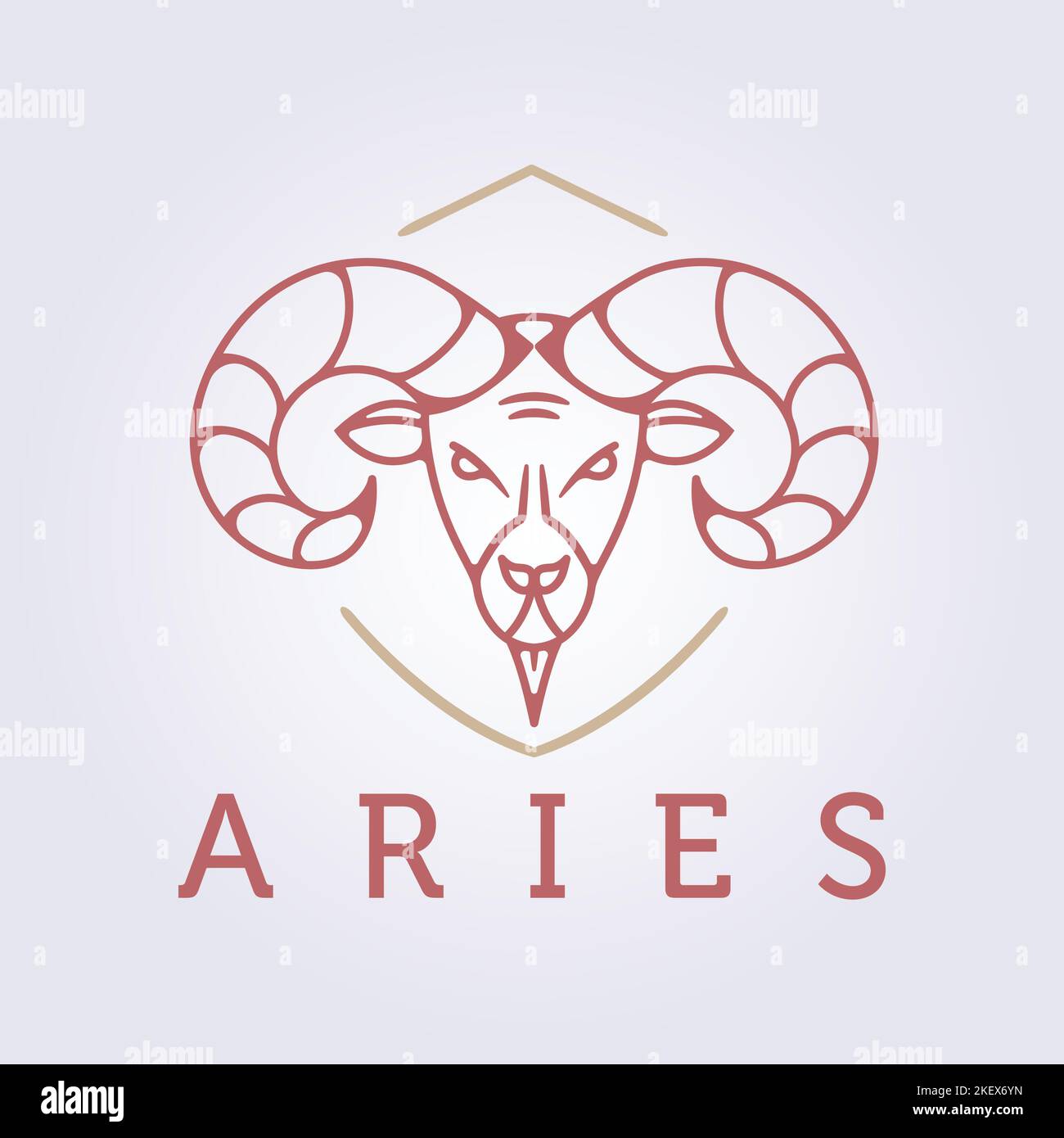 A vector design of Aries zodiac sign on white background Stock Vector ...