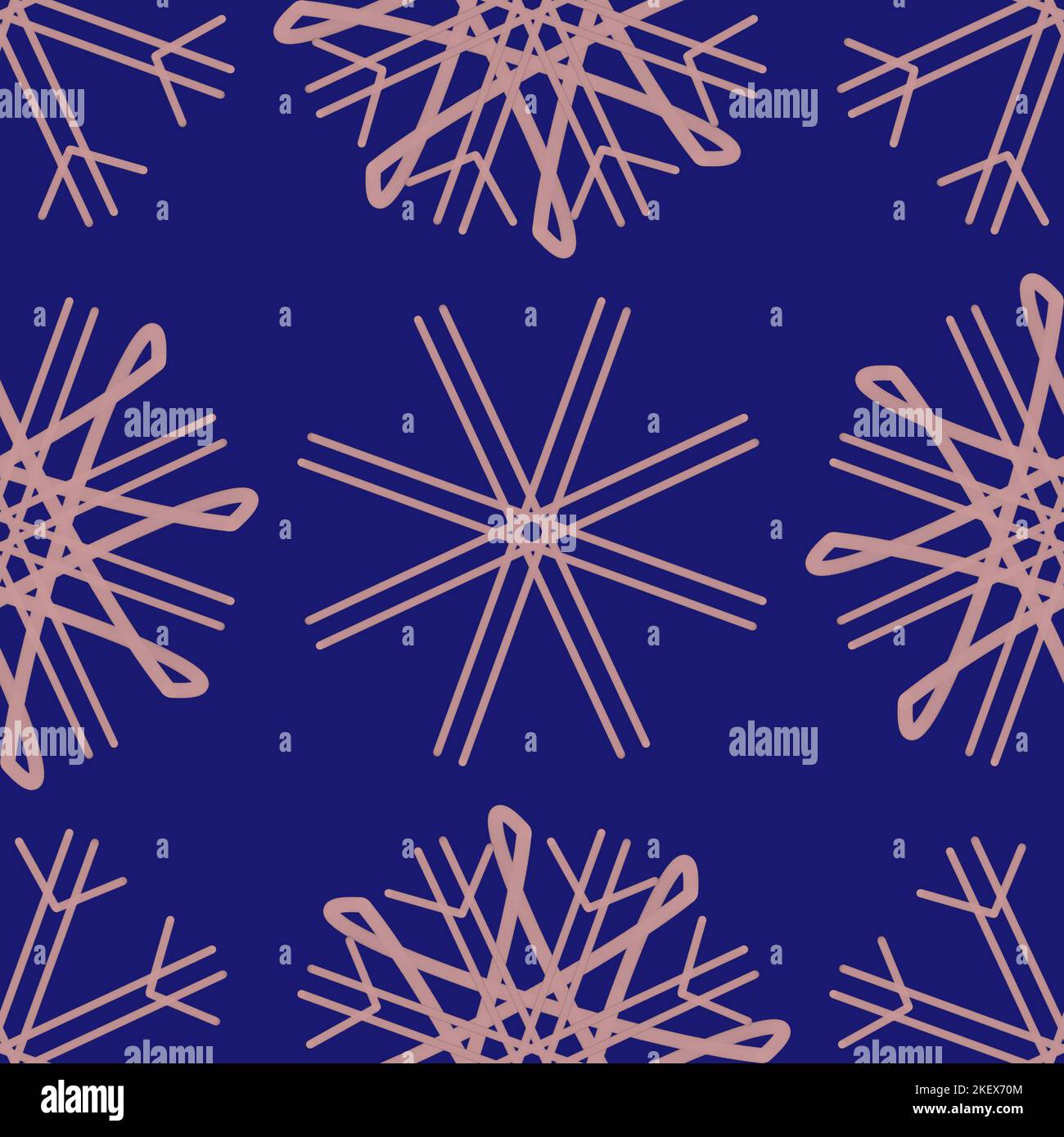 Seamless Christmas,New Year pattern doodle hand random drawn snowflakes ...