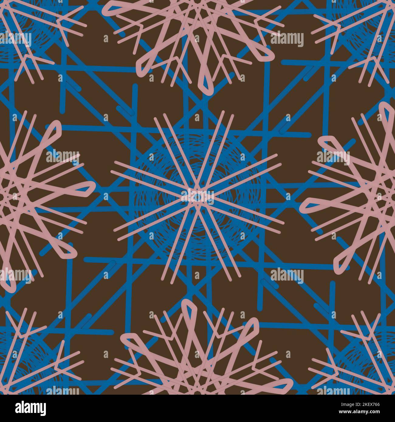 Seamless Christmas,New Year pattern doodle hand random drawn snowflakes ...