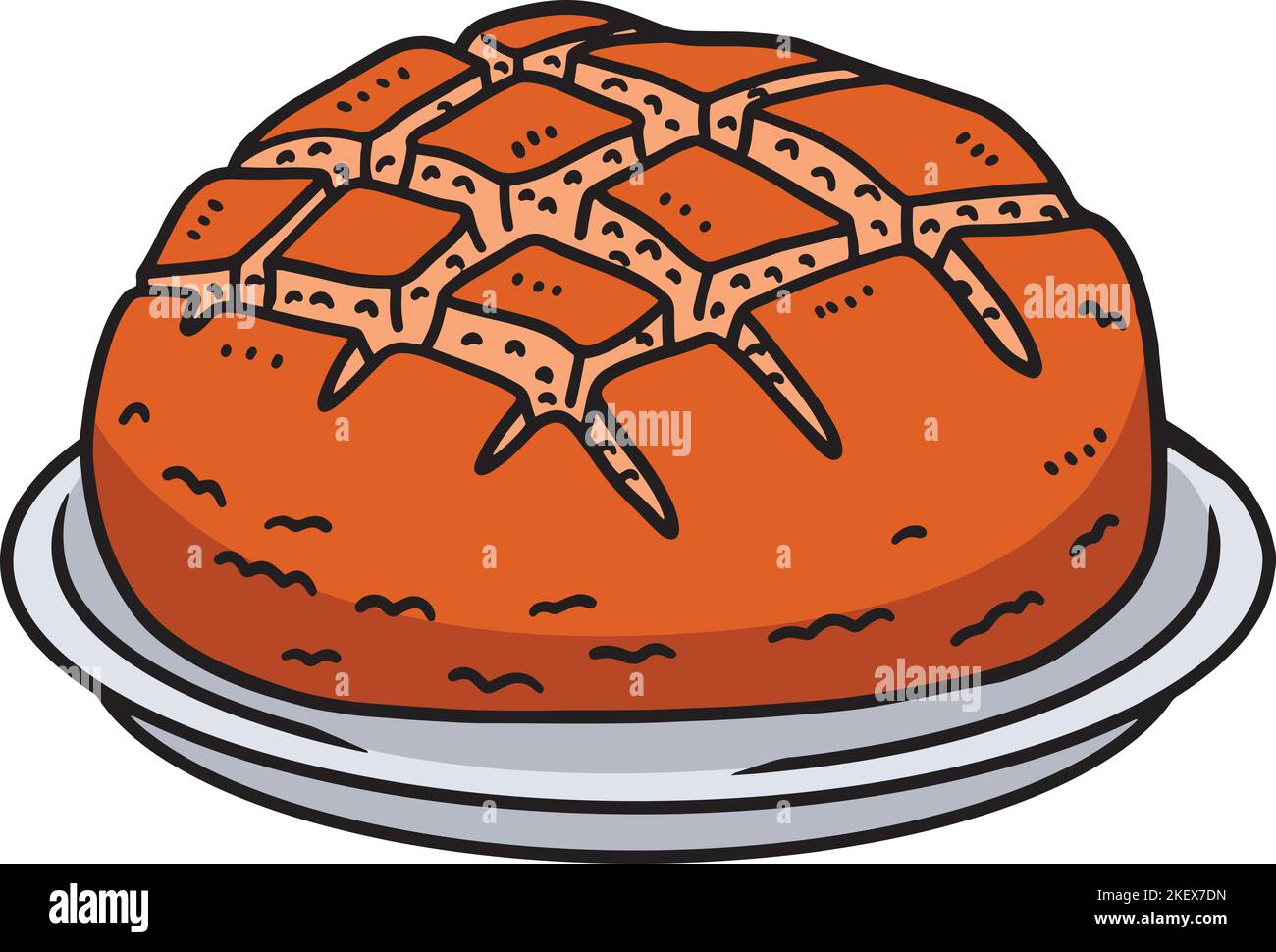 Irish Soda Bread Cartoon Colored Clipart Stock Vector Image & Art - Alamy