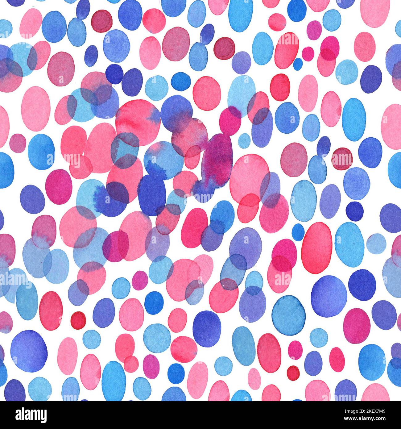 Colorful watercolor abstract seamless pattern with brush strokes. Hand ...