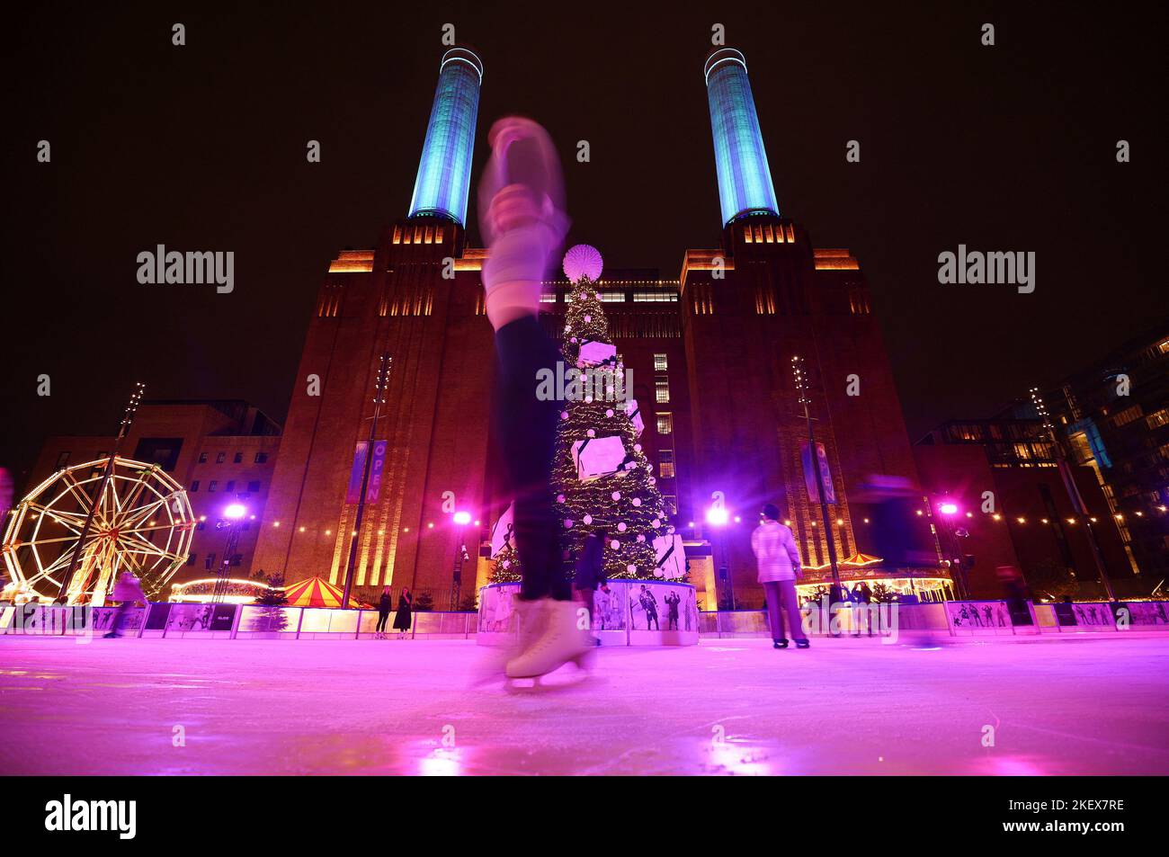 Battersea power station ice rink hi-res stock photography and images ...