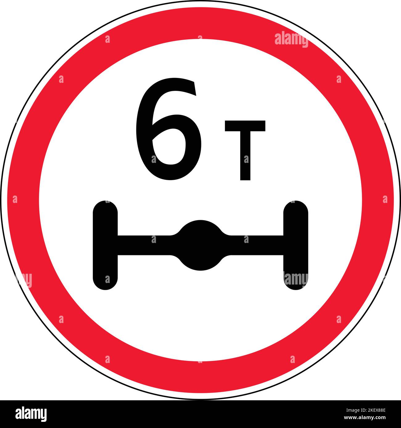 Illustration of Road Prohibitory Sign Maximum Weight Per Axle ...