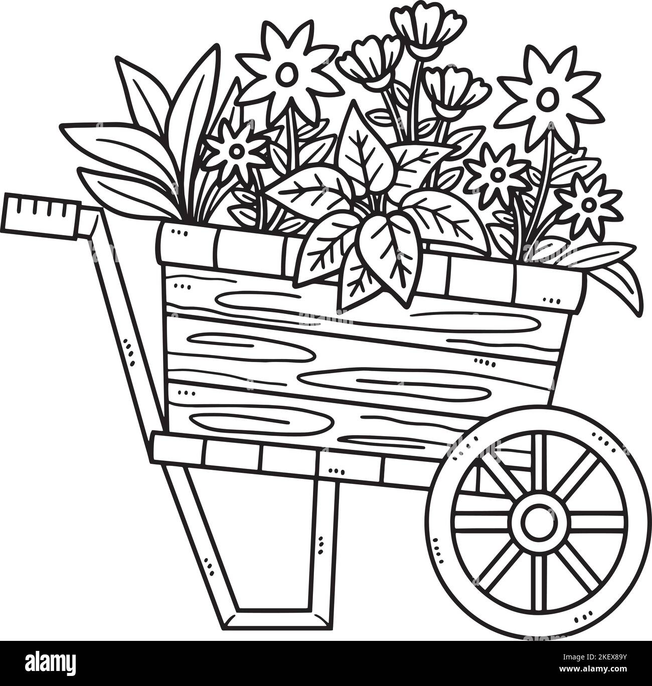 Wheelbarrow Drawing Easy