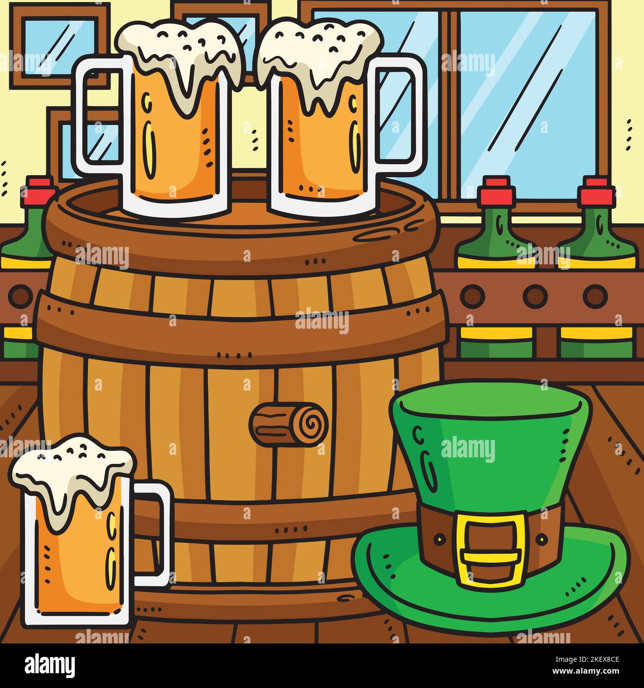 Cartoon beer barrel hi-res stock photography and images - Alamy