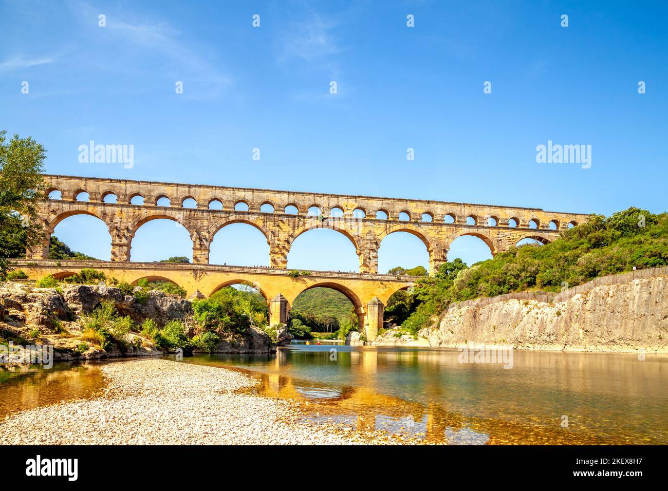 Water canal of famous roman aqueduct pont du gard hi-res stock photography and images - Alamy