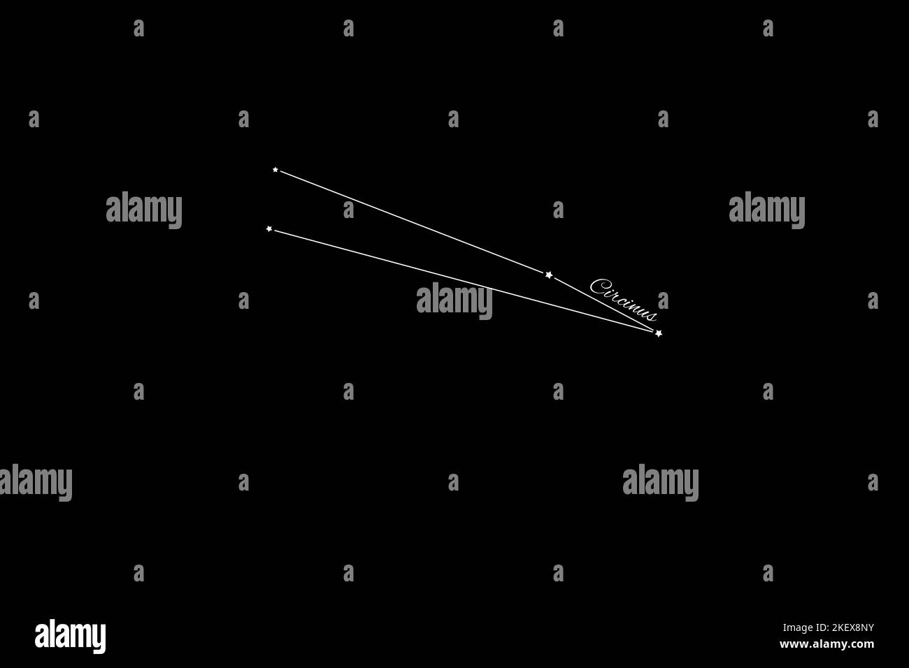Circinus constellation, Cluster of stars, Compass constellation Stock ...