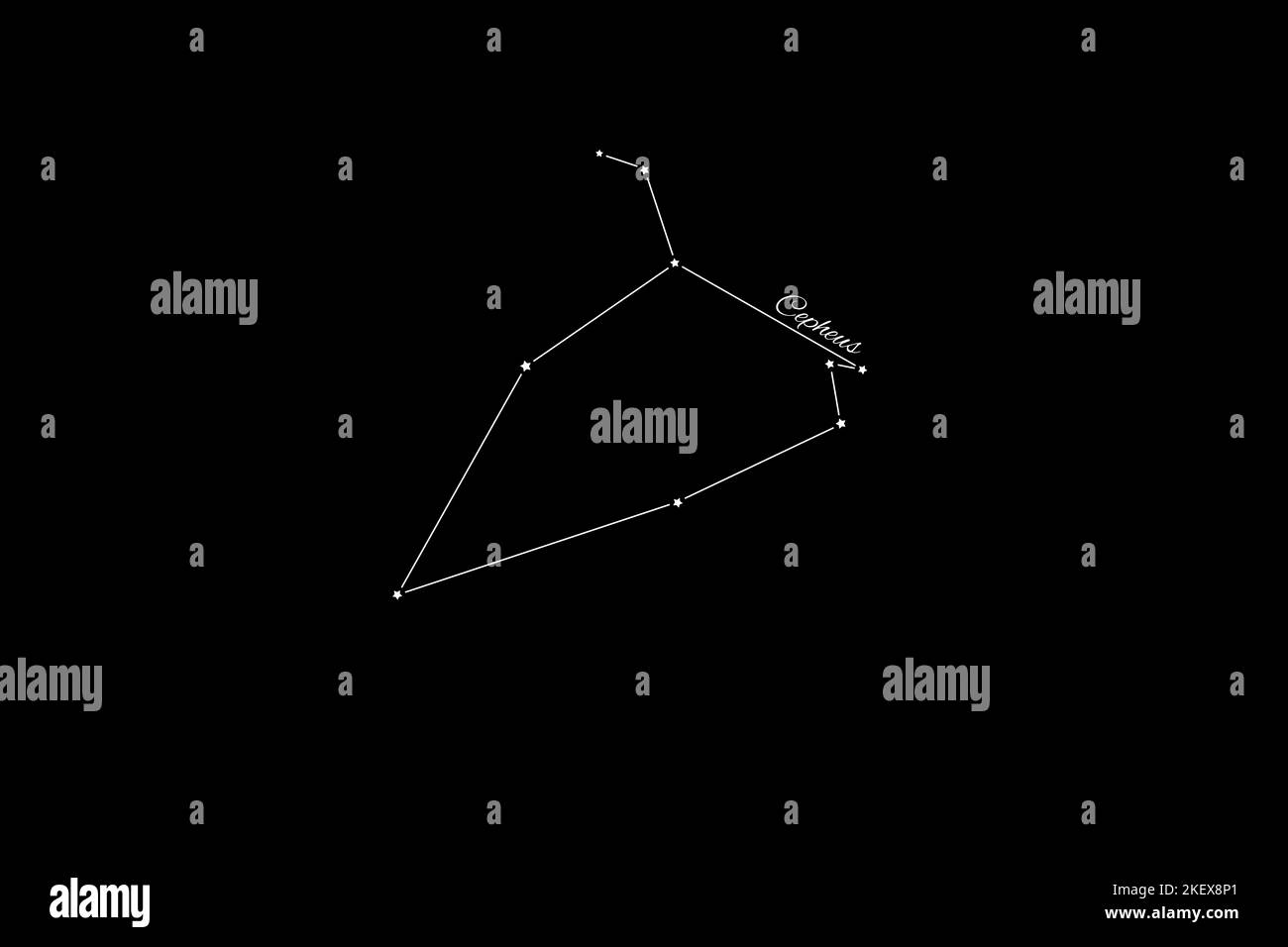 Cepheus constellation, Cluster of stars, King Cepheus constellation ...