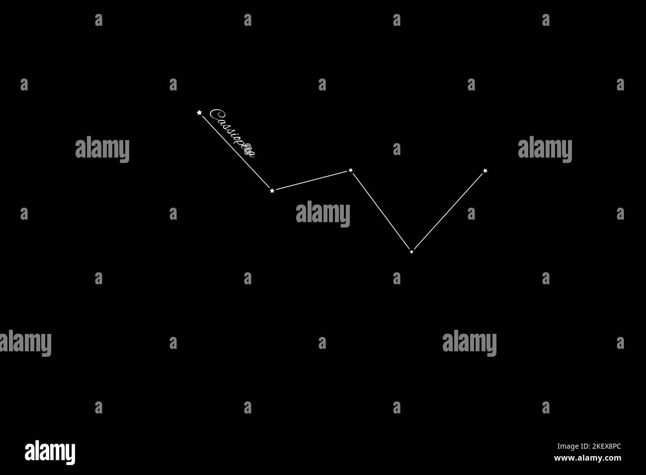 Cassiopeia constellation, Cluster of stars, Cassiopeia Chair Stock ...