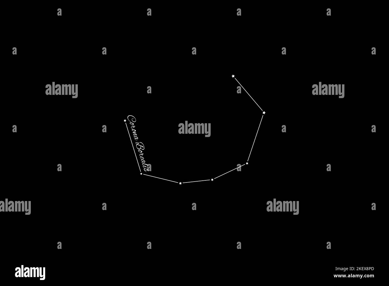 Corona Borealis constellation, Cluster of stars, Northern Crown ...