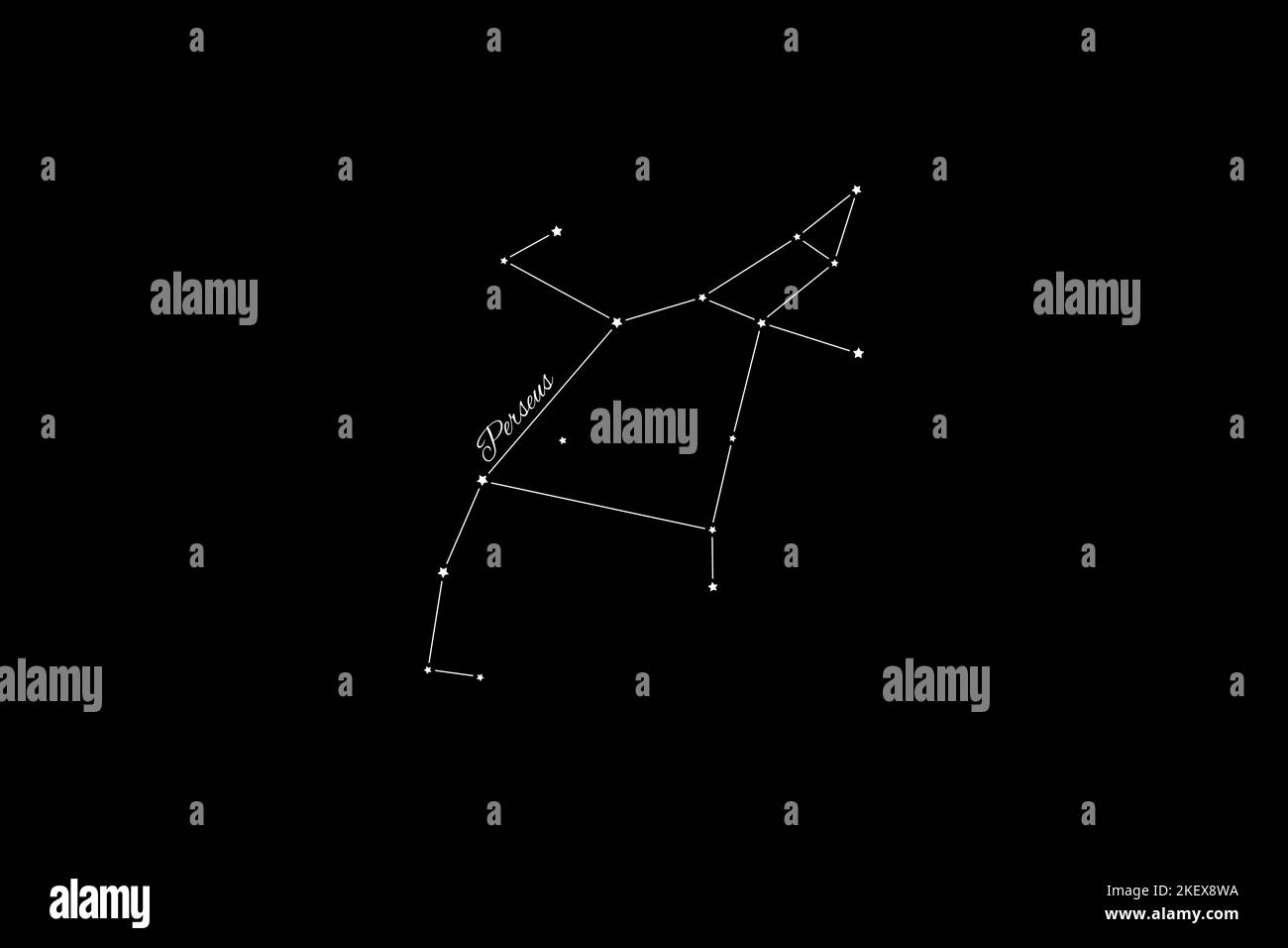 Perseus constellation, Cluster of stars, Hero constellation Stock Photo ...