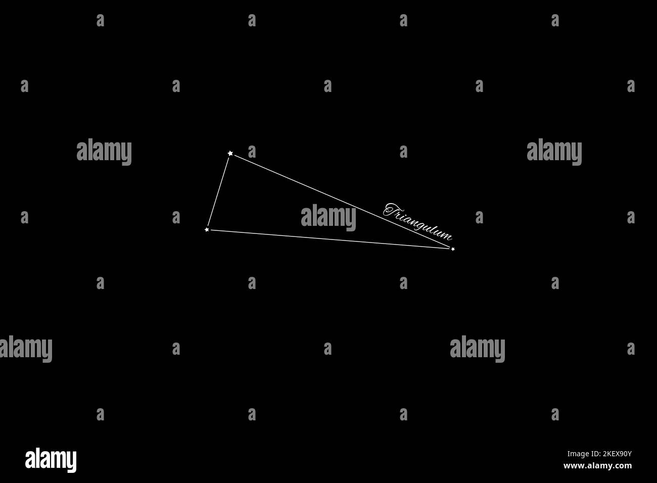 Triangulum constellation, Cluster of stars,Triangle constellation Stock ...
