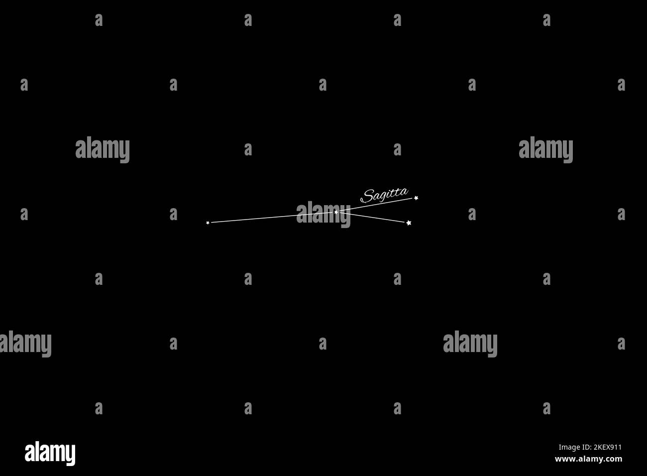Sagitta constellation, Cluster of stars, Arrow constellation Stock ...