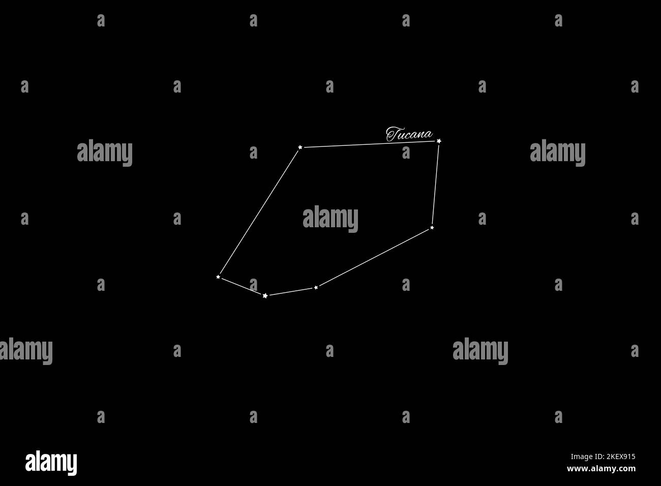 Tucana constellation, Cluster of stars, Toucan constellation Stock ...