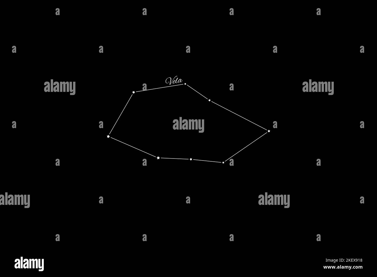 Vela constellation, Cluster of stars, Sails constellation Stock Photo ...