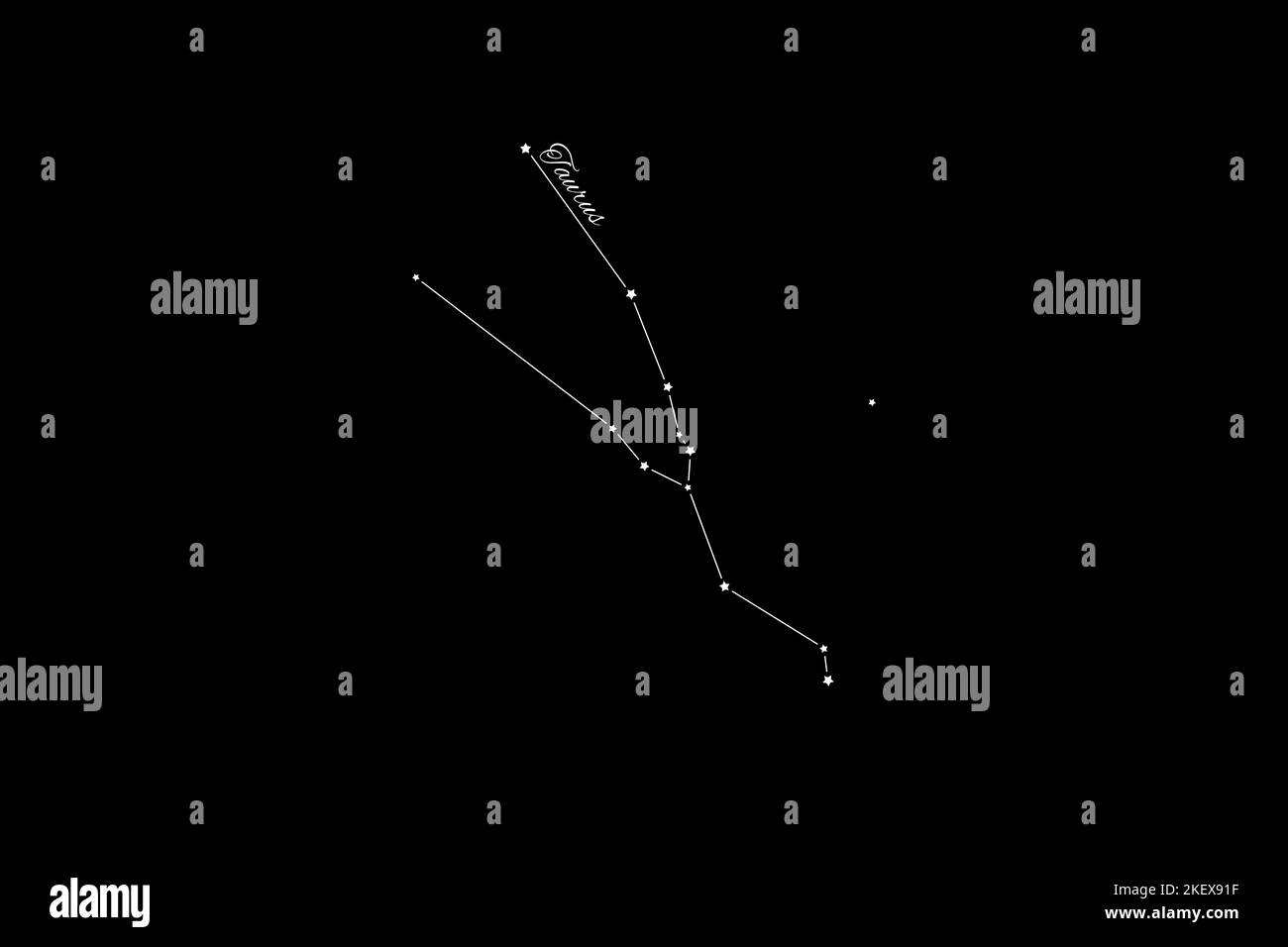Taurus constellation, Cluster of stars, Bull constellation Stock Photo ...