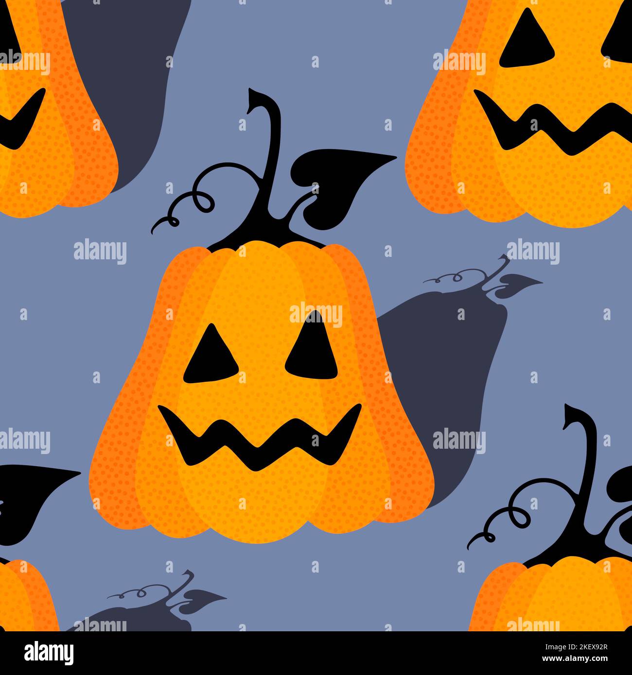 Halloween seamless pumpkins pattern for fabrics and wrapping paper and ...