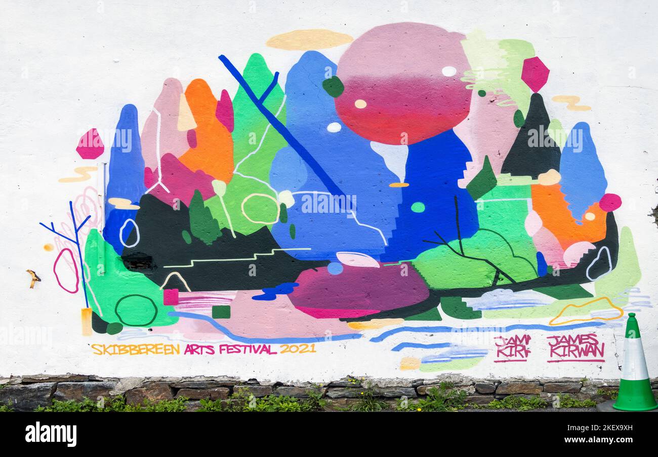 Street art market car park skibbereen west cork ireland hi-res stock ...