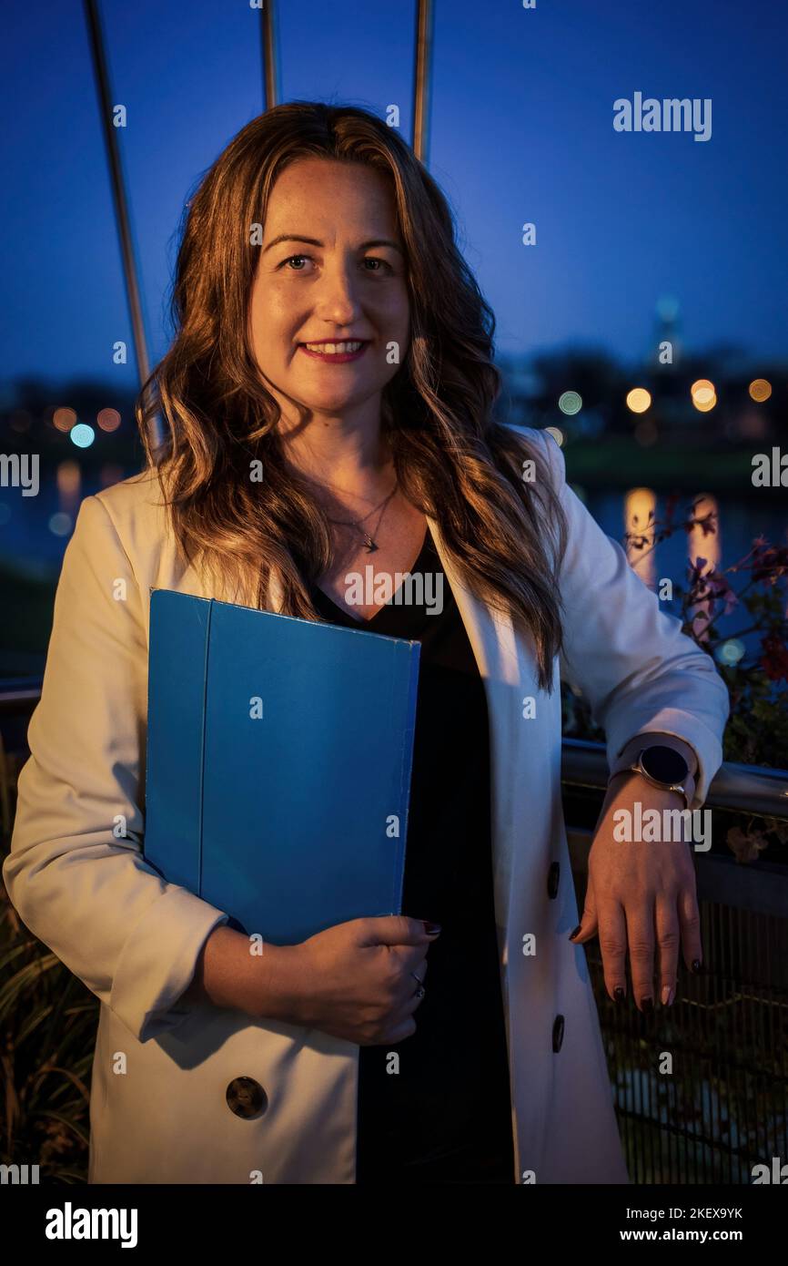 Portrait of a proud independent business woman smiling in formal wear ...