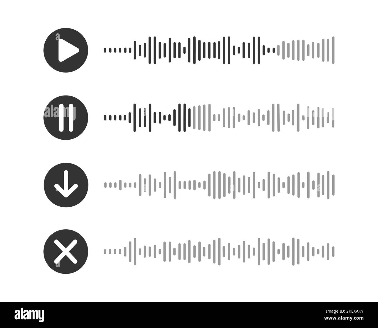 Playing audio graphic Black and White Stock Photos & Images - Alamy