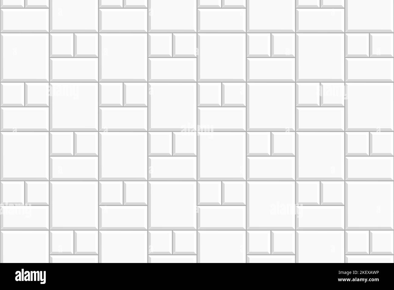 White basketweave tile mosaic layout. Stone or ceramic brick wall ...