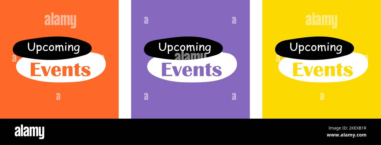Upcoming Events. Set of various posters Stock Vector Image & Art - Alamy