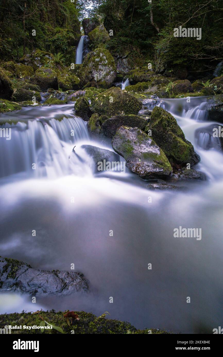Devils Glen Waterfall Stock Photo - Alamy