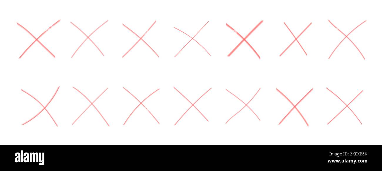 Set of linear icons meaning wrong answer Stock Vector Image & Art - Alamy