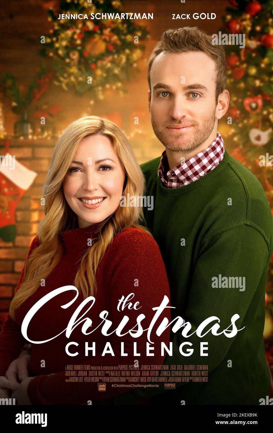 THE CHRISTMAS CHALLENGE, poster, from left: Jennica Schwartzman, Zack ...