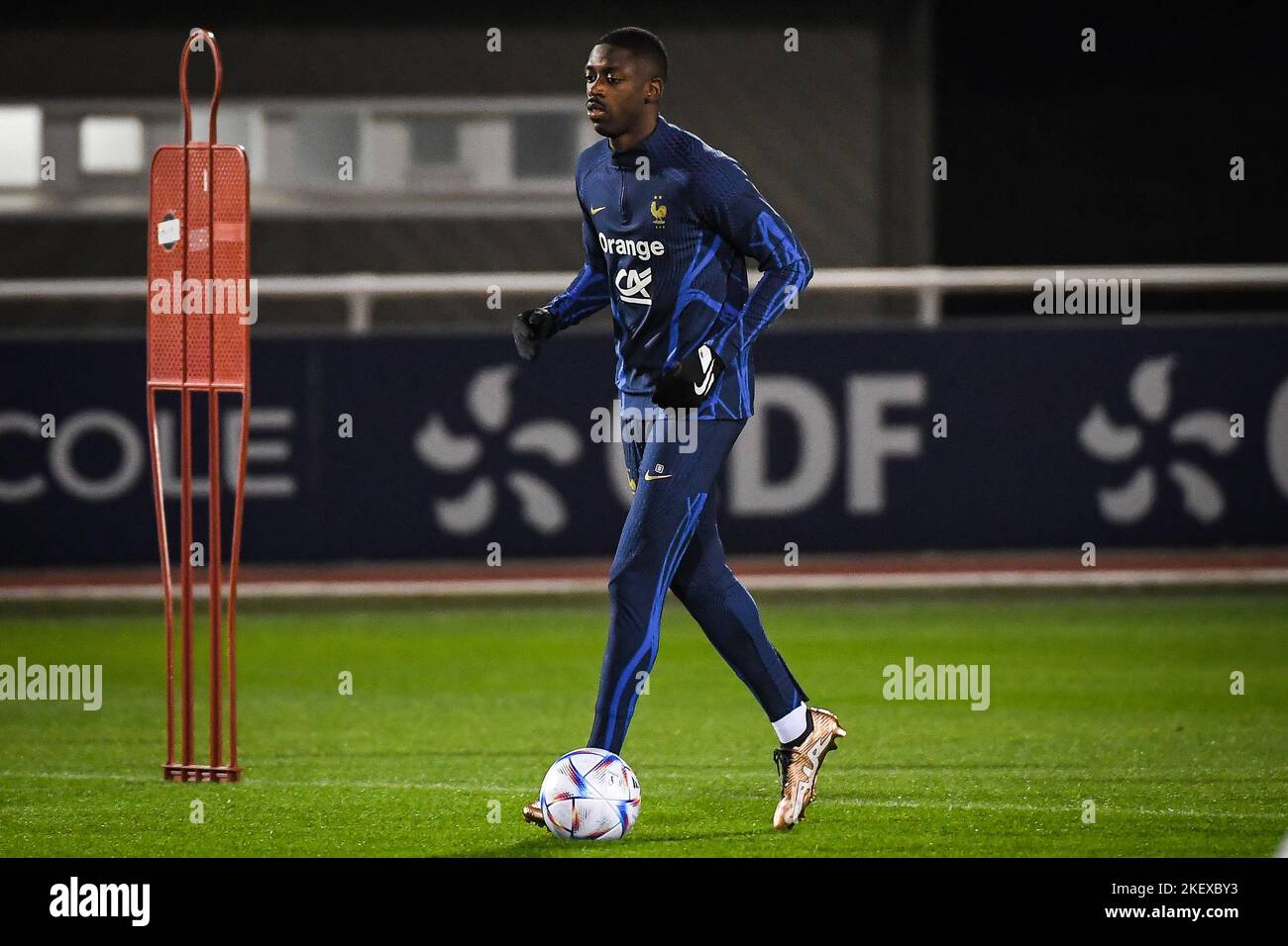 Qatar, November 14, 2022, Ousmane DEMBELE of France during the training ...