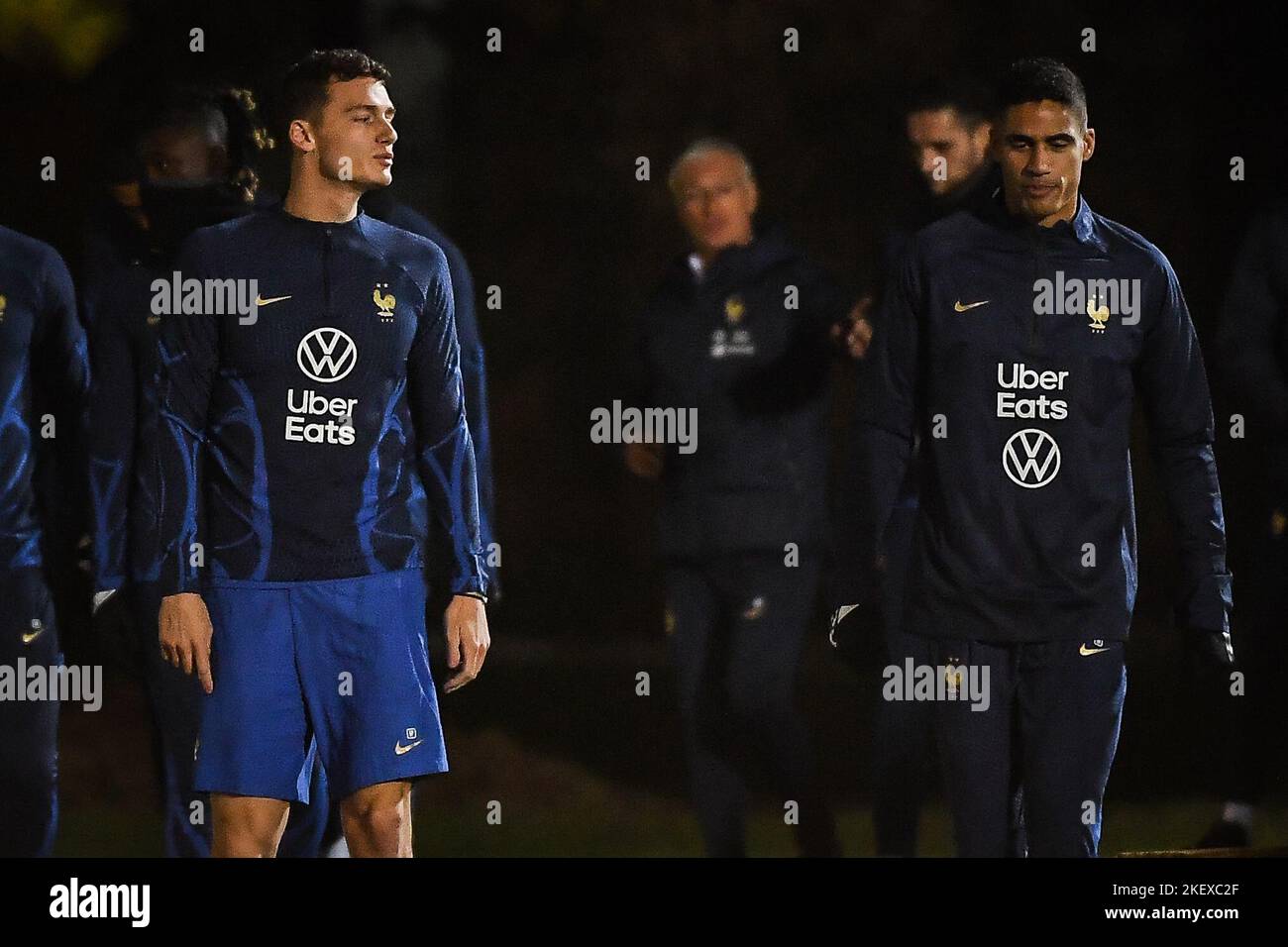 Benjamin PAVARD of France and Raphael VARANE of France during the ...