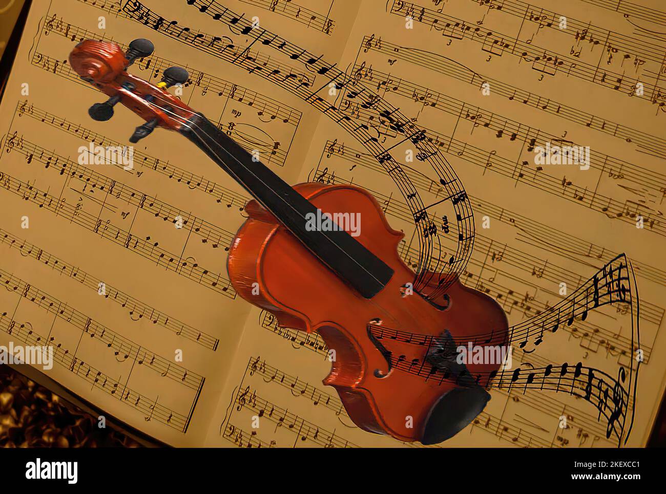 Photoshop Music manipulation using 3 images Stock Photo - Alamy
