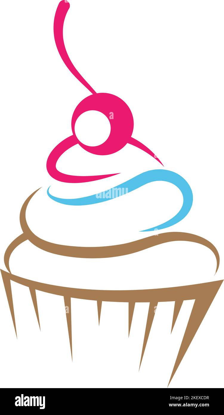 Cake icon logo design illustration Stock Vector Image & Art - Alamy