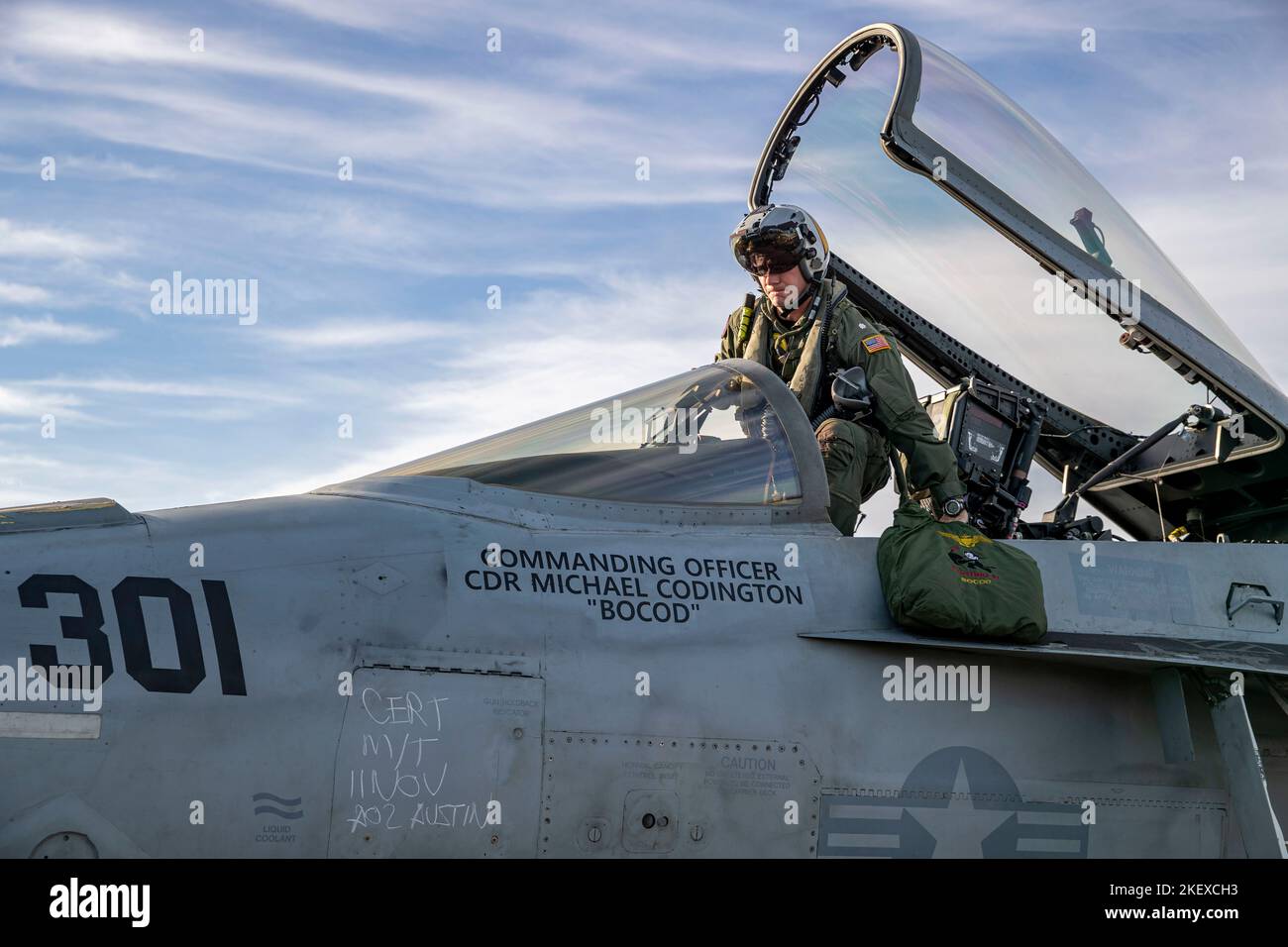 Cmdr. Michael Codington, commanding officer of “Tomcatters" of Strike ...
