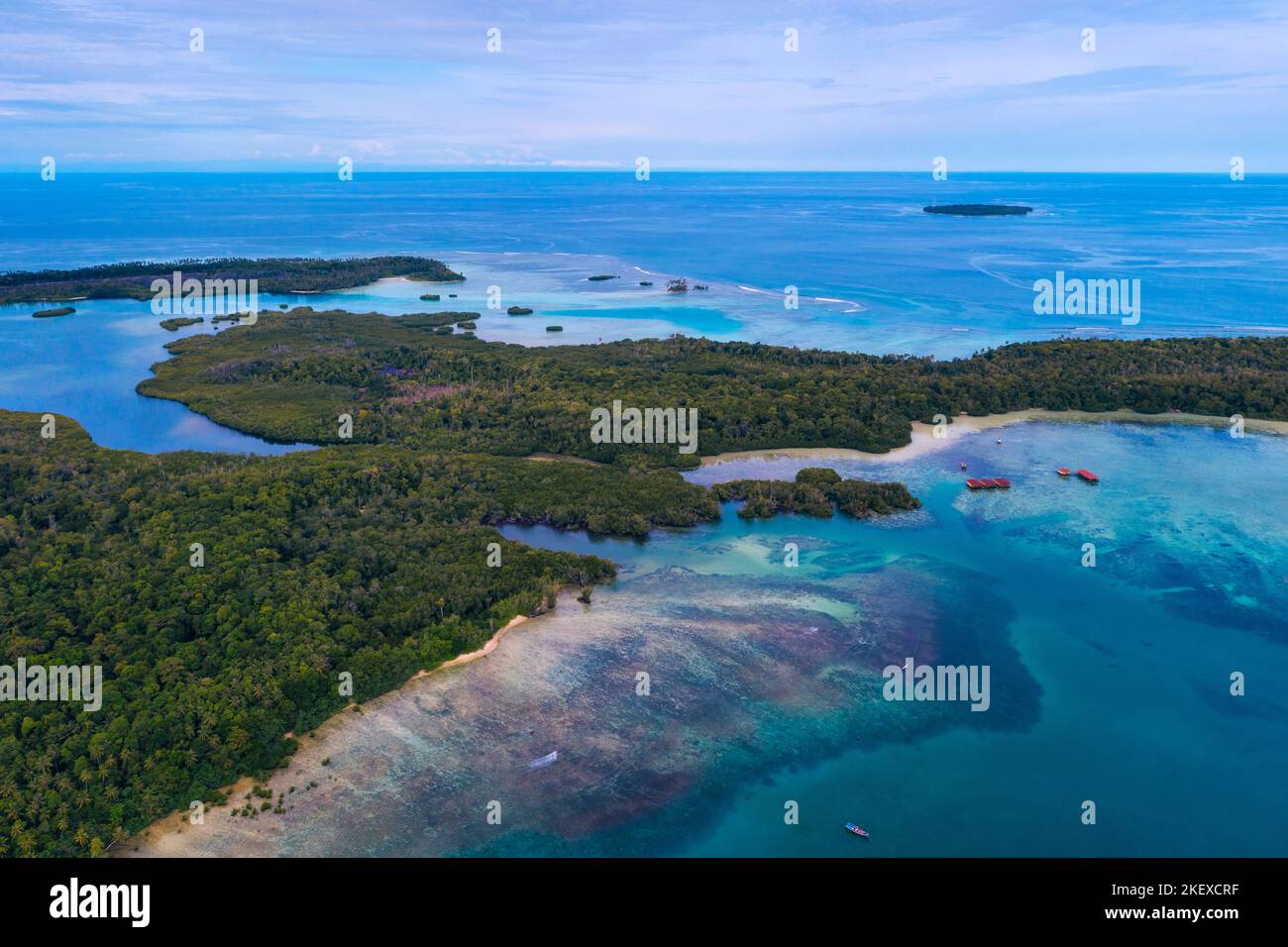 Aerial view of coastline, Banyak, Indonesia Stock Photo - Alamy