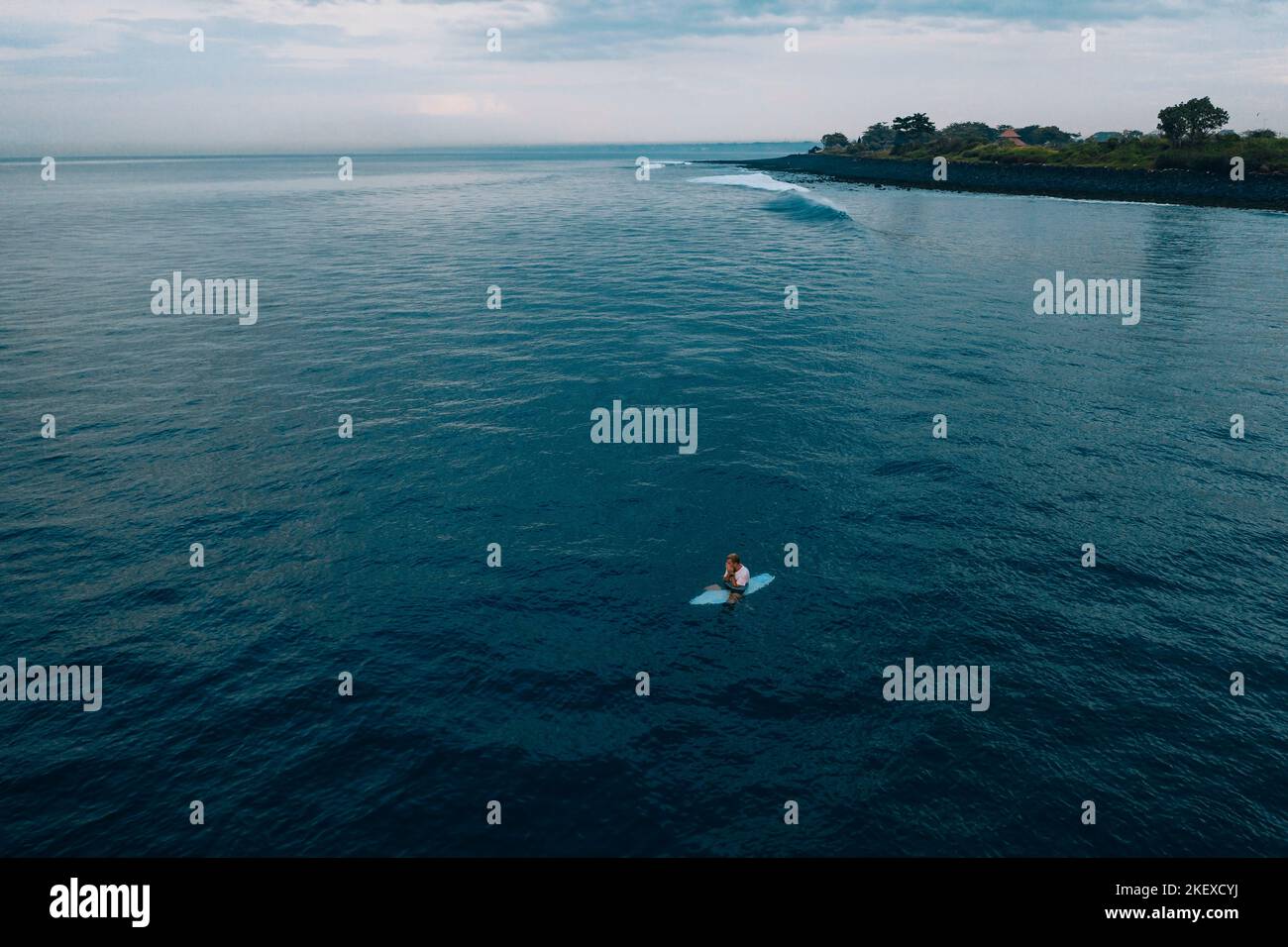 Aerial view of surfer, Bali, Indonesia Stock Photo - Alamy